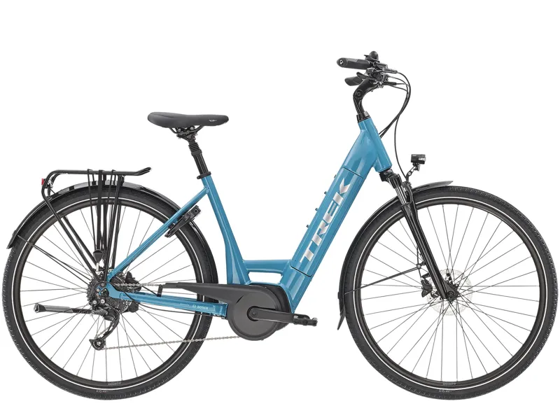 Trek Verve+ 3 Lowstep Electric Hybrid Bike in Blue